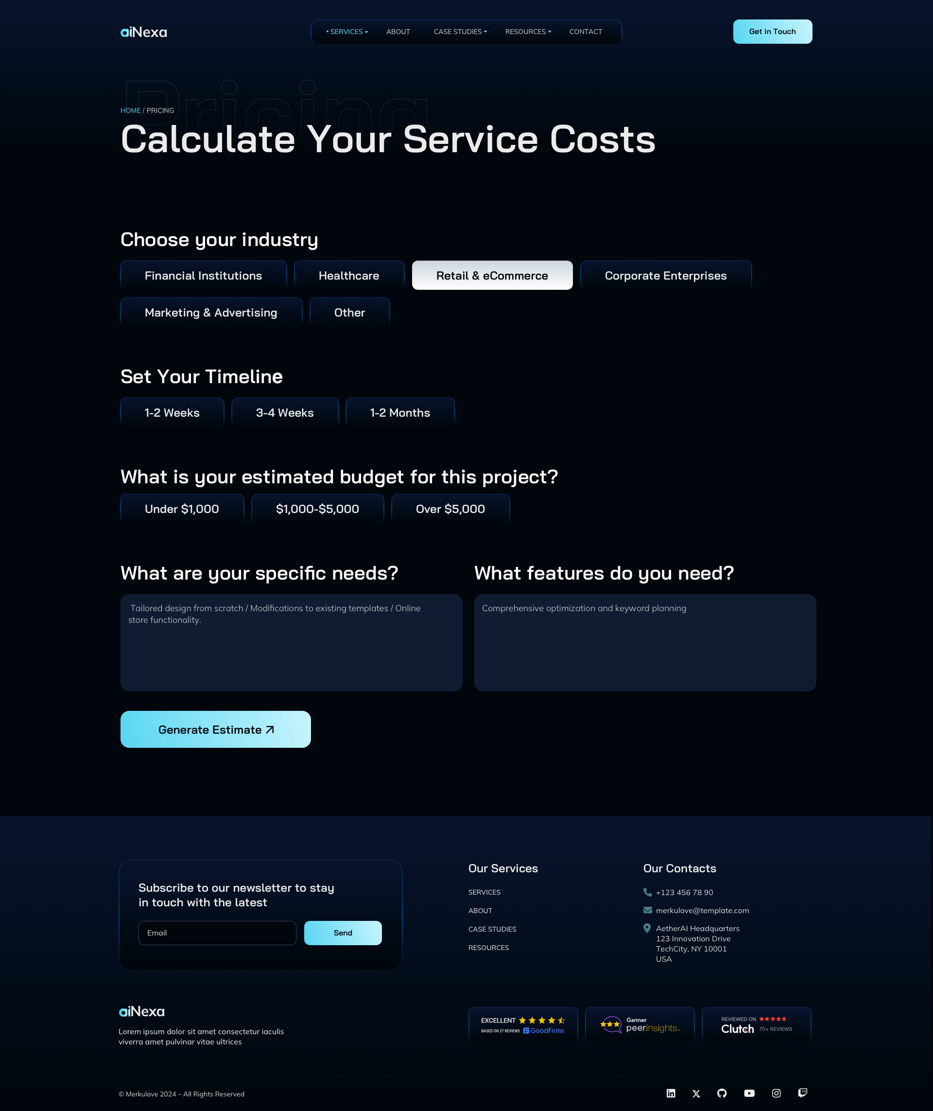 AiNexa – AI Agency Template for Figma by merkulove | ThemeForest