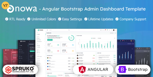 Nowa – Angular Admin Dashboard Template by SPRUKO | ThemeForest