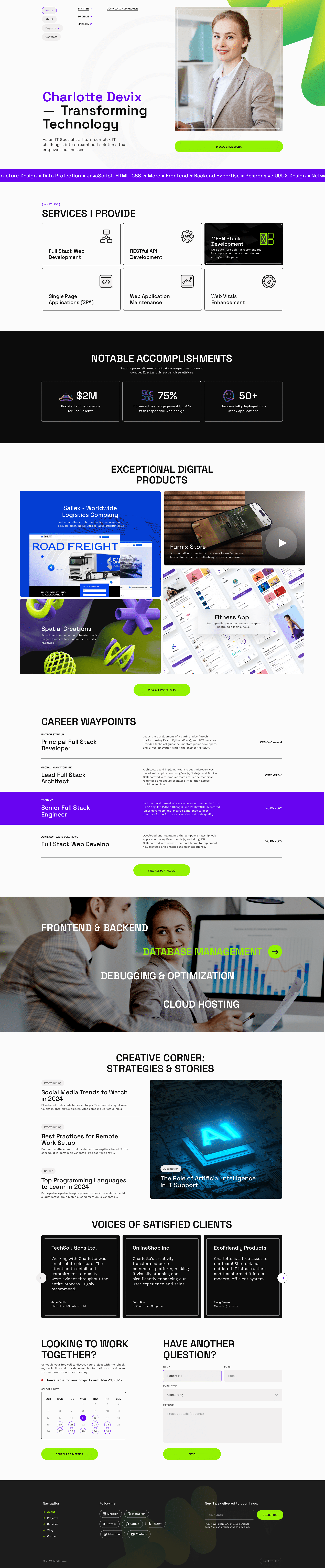Devix – Developer Portfolio Template for Figma by merkulove | ThemeForest