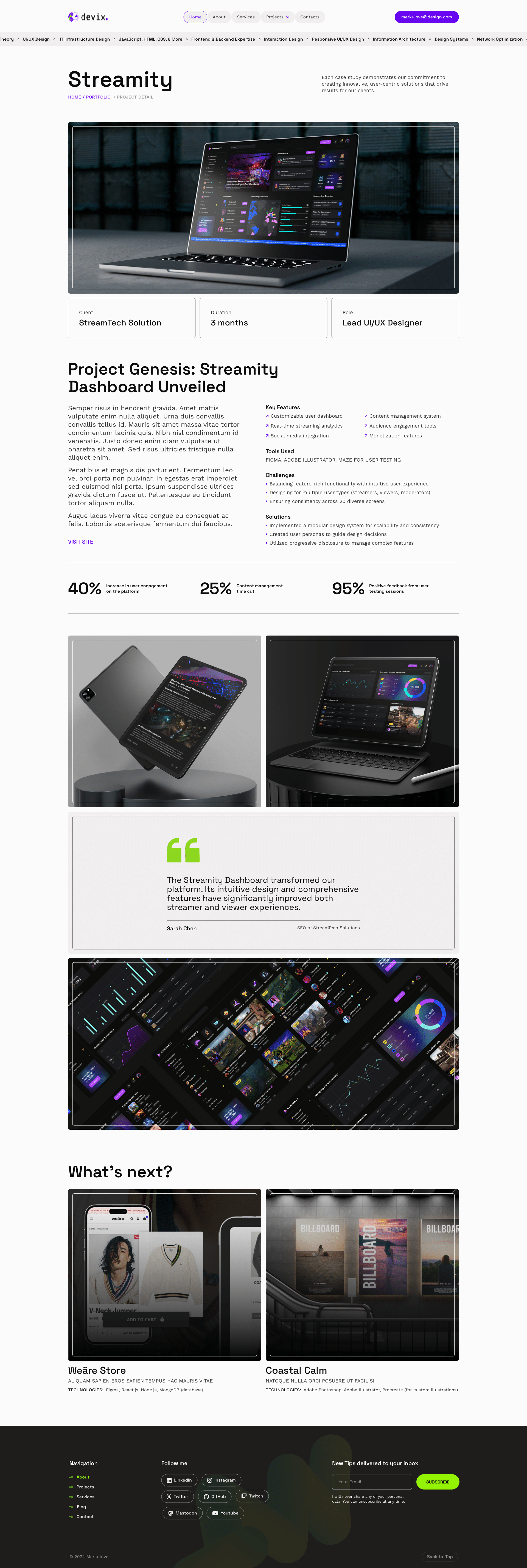 Devix – Developer Portfolio Template for Figma by merkulove | ThemeForest