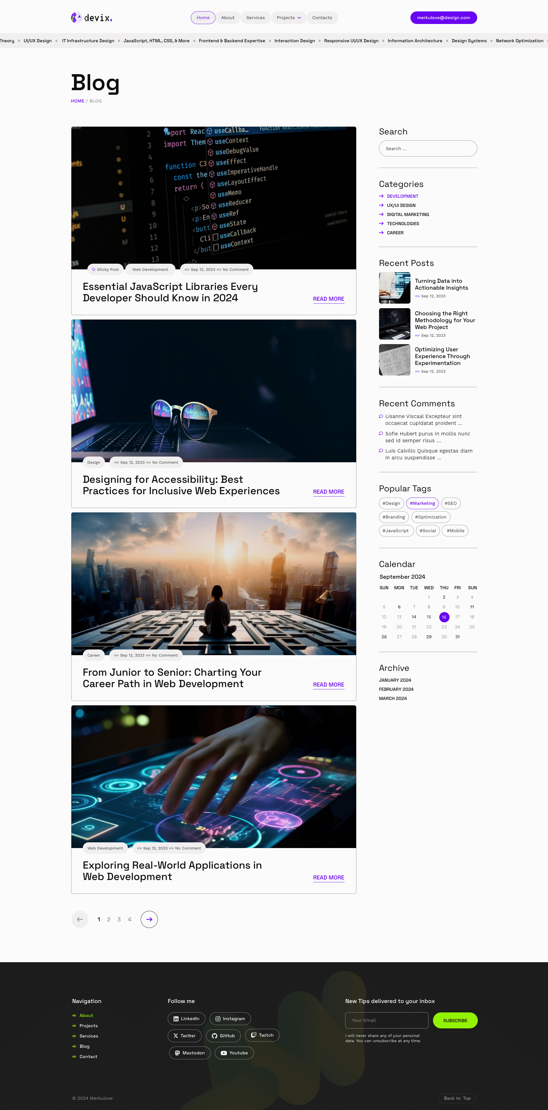 Devix – Developer Portfolio Template for Figma by merkulove | ThemeForest