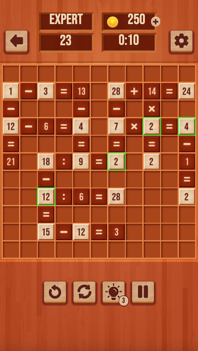 Premium game - Wood Cross Math - HTML5 Game, Construct 3 by hvgragame