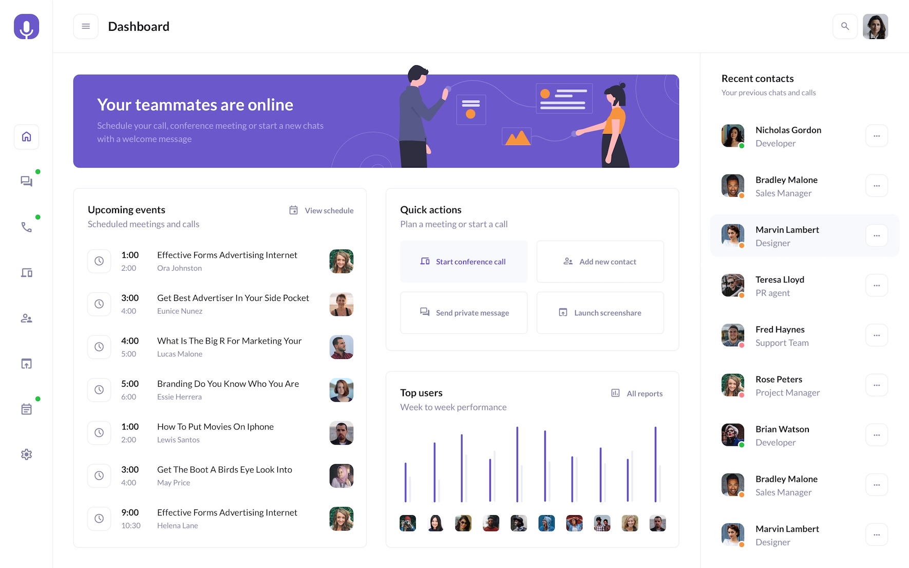 BetaCall - UI Kit for Communication Dashboards and Apps by WhiteUiStore