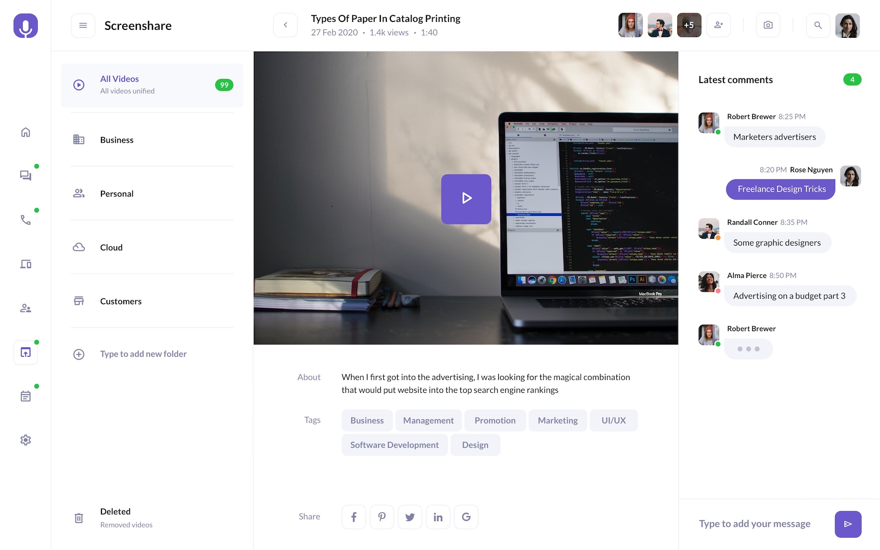 BetaCall - UI Kit for Communication Dashboards and Apps by WhiteUiStore