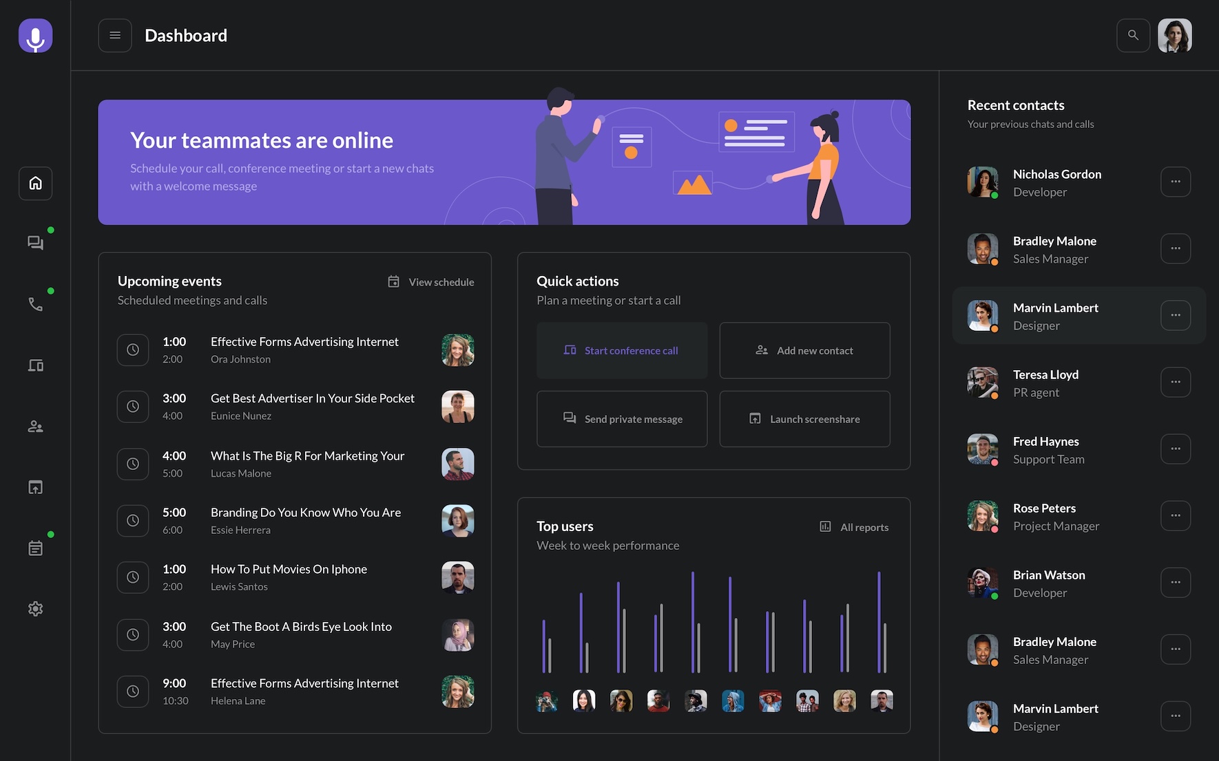 BetaCall - UI Kit for Communication Dashboards and Apps by WhiteUiStore