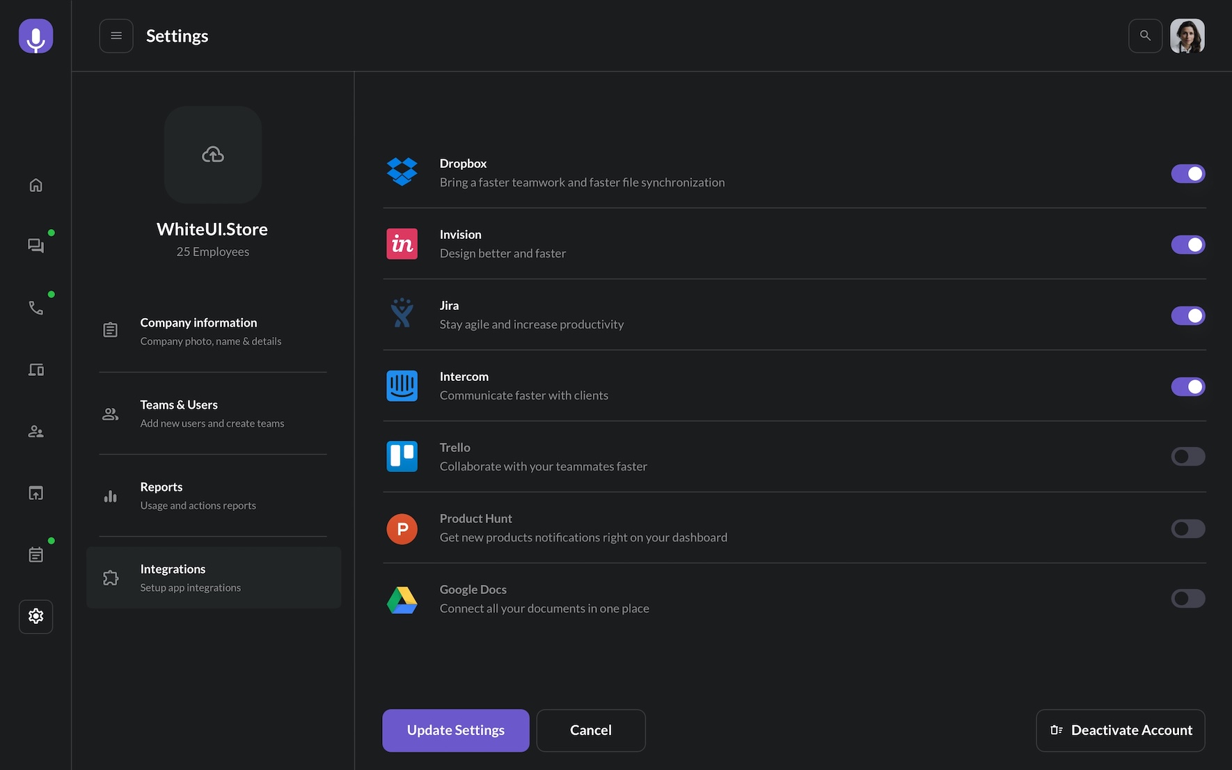 BetaCall - UI Kit for Communication Dashboards and Apps by WhiteUiStore