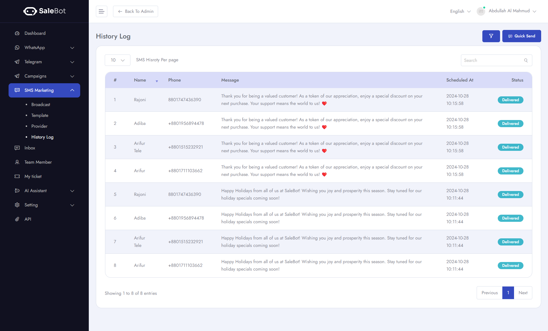 SaleBot SMS Marketing Addon by spagreen | CodeCanyon