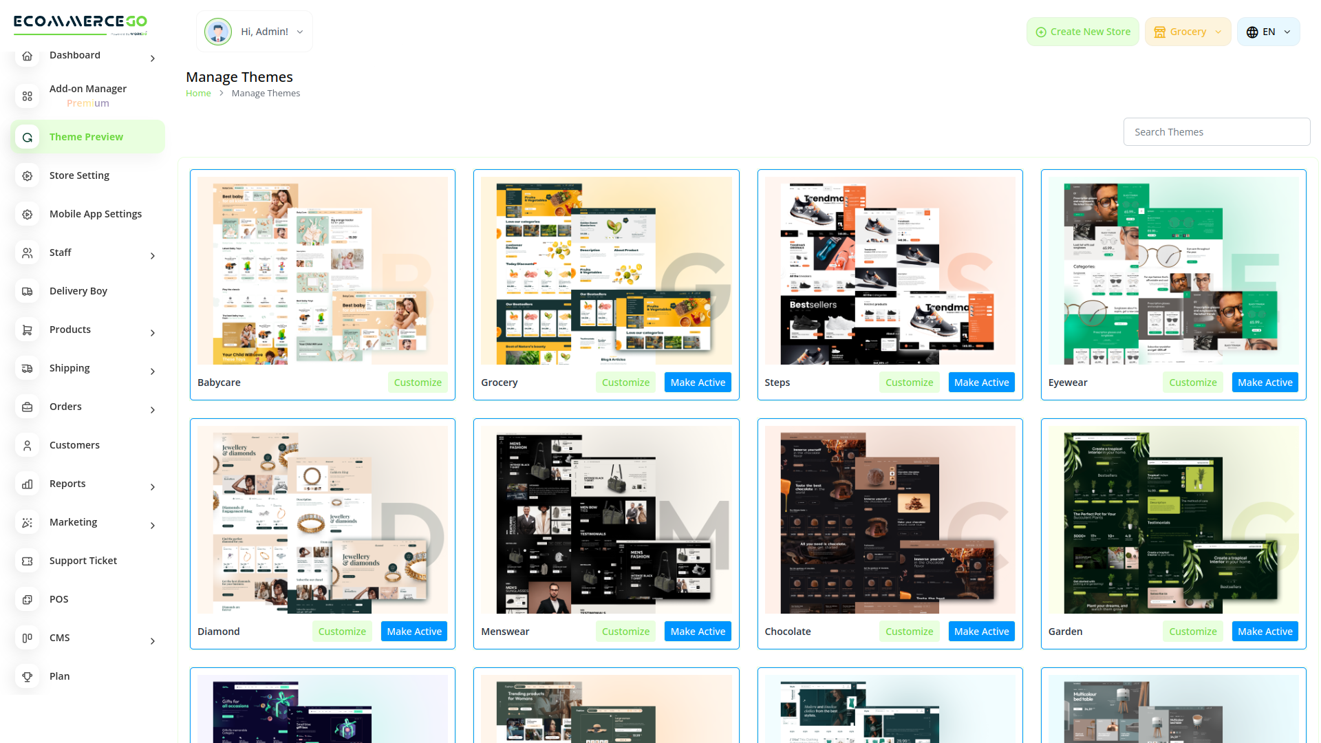 eCommerceGo SaaS - eCommerce Store with Multi theme and Multi Store by WorkDo