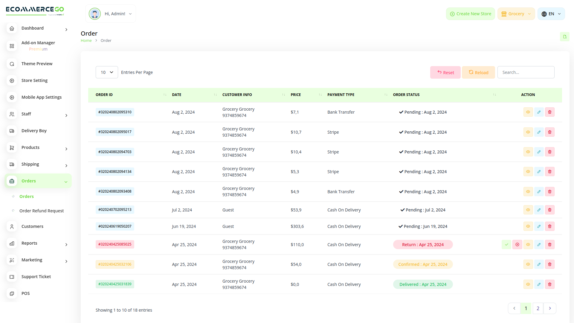 eCommerceGo SaaS - eCommerce Store with Multi theme and Multi Store by WorkDo