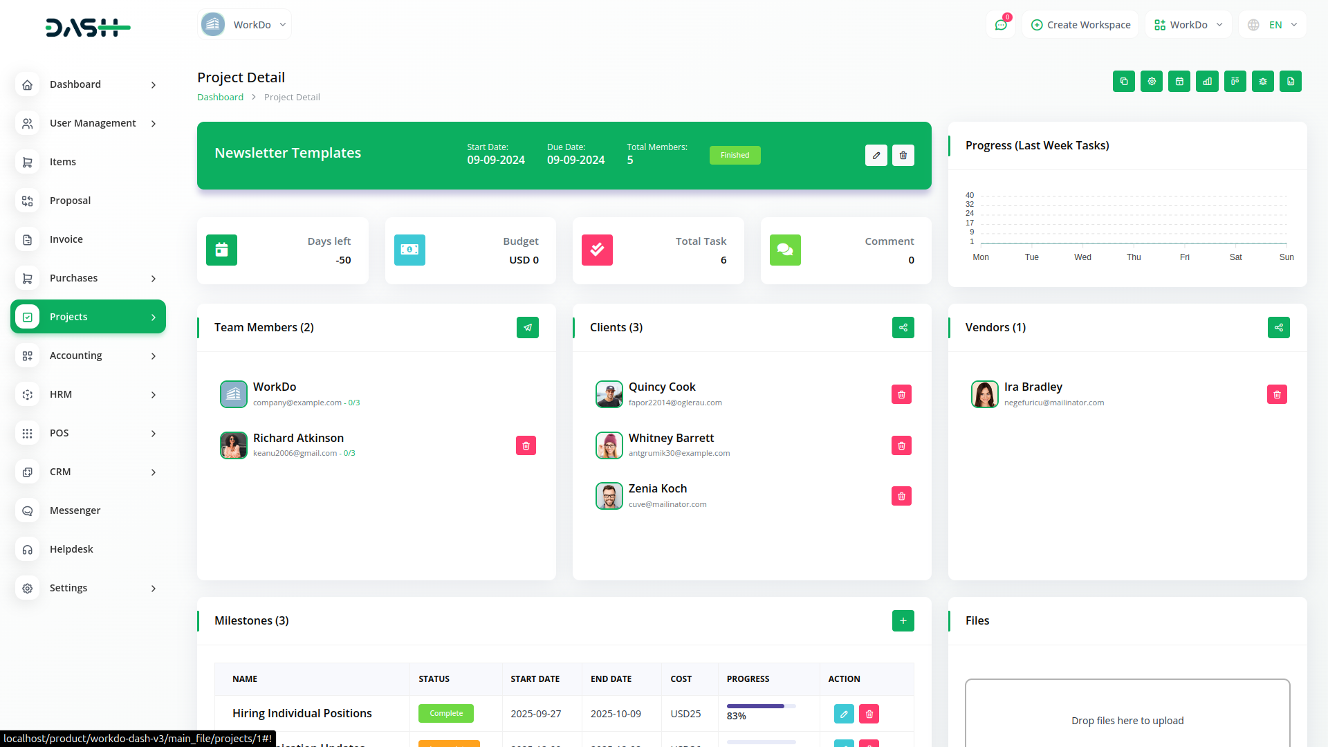 WorkDo Dash SaaS - Open Source ERP with Multi-Workspace by WorkDo | CodeCanyon