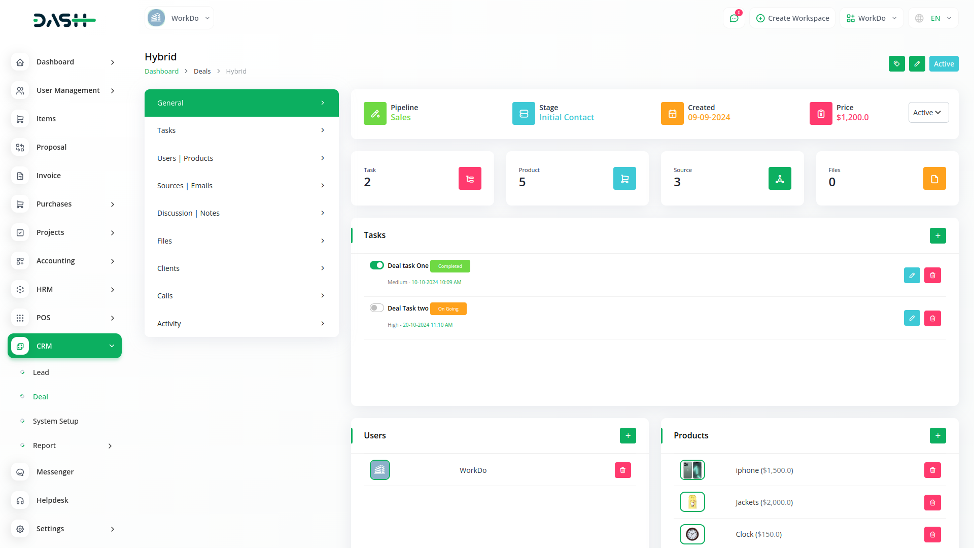 WorkDo Dash SaaS - Open Source ERP with Multi-Workspace by WorkDo | CodeCanyon
