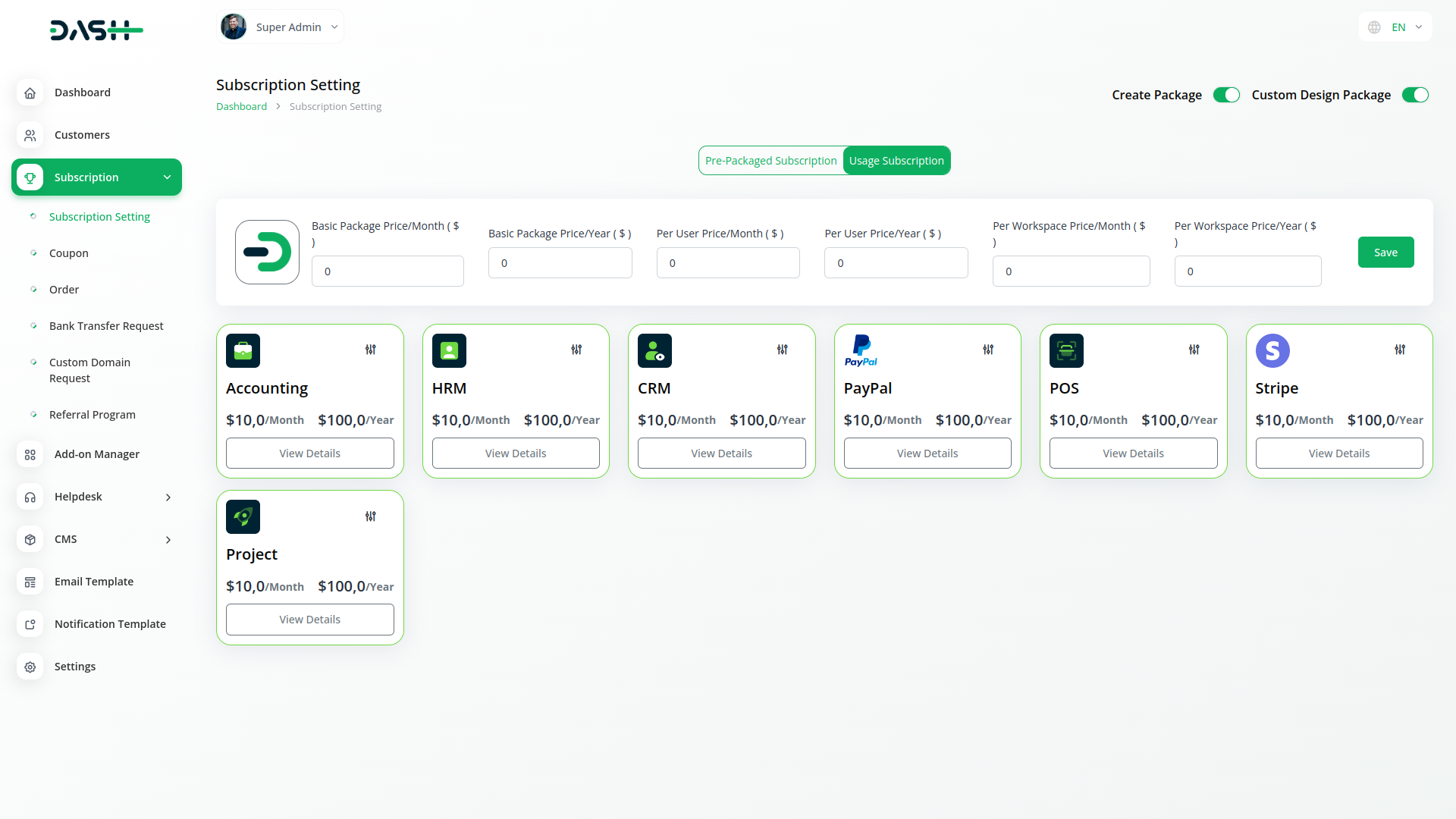 WorkDo Dash SaaS - Open Source ERP with Multi-Workspace by WorkDo | CodeCanyon