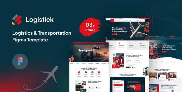 Logistick - Logistics & Transportation Figma UI Template by wowtheme7