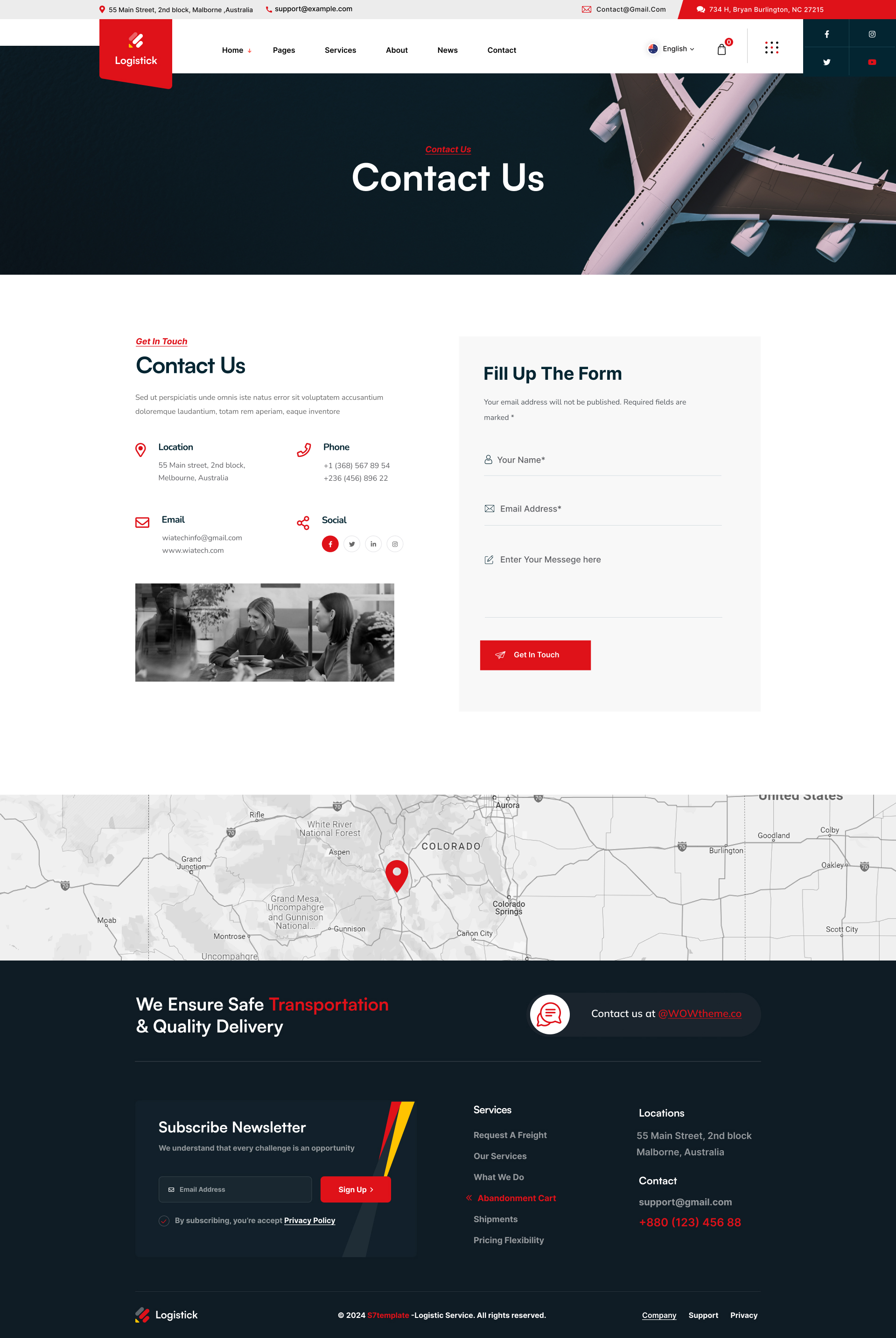 Logistick - Logistics & Transportation Figma UI Template by wowtheme7