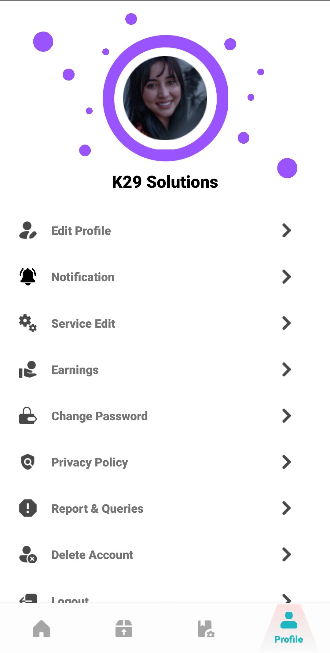 Multi Service App Ui For React Native User And Vendor Apps By K29solutions