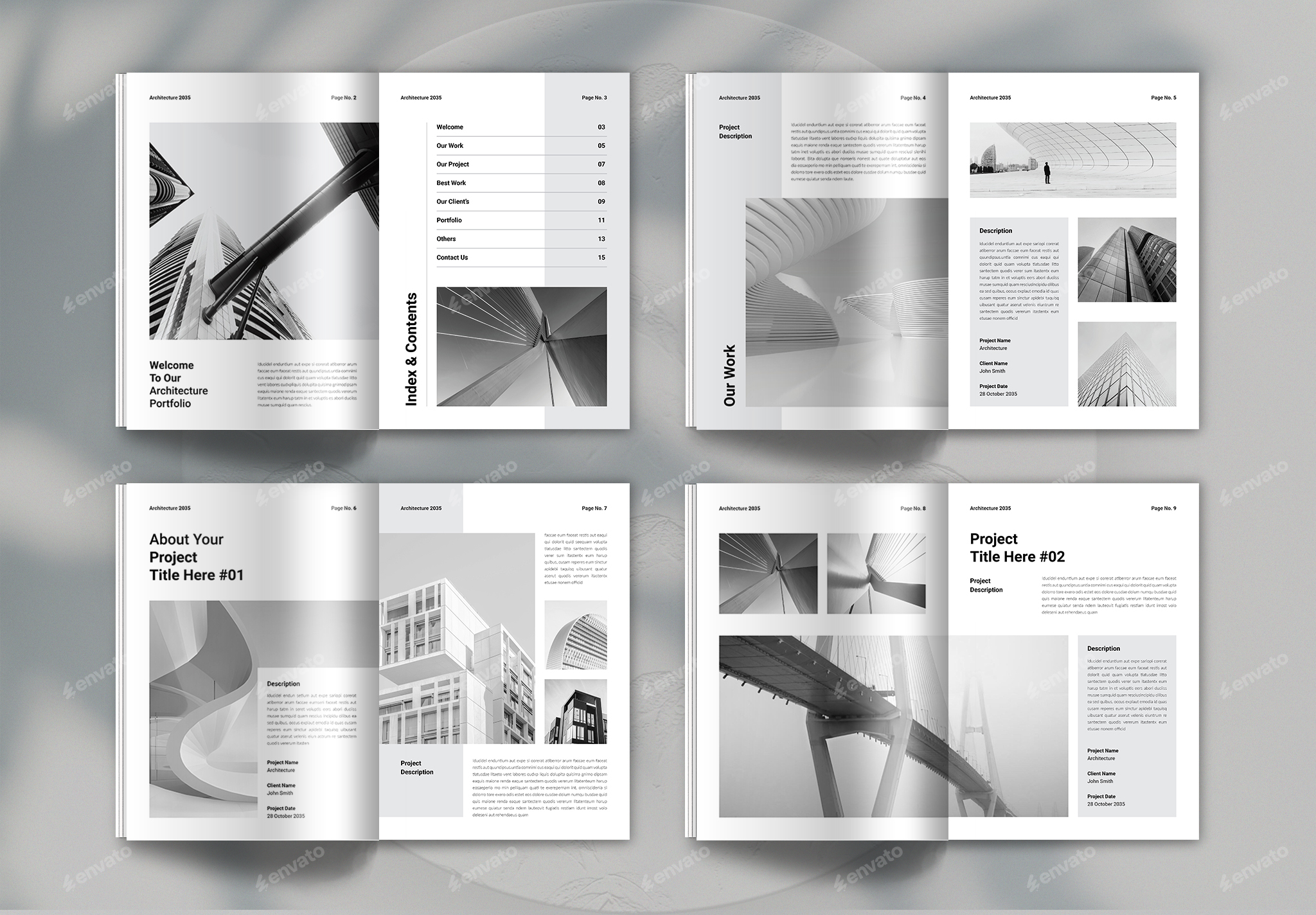 Architecture Portfolio Brochure Template, Print Templates | GraphicRiver