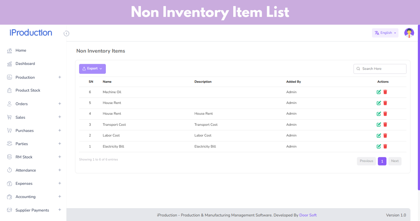 iProduction - Production and Manufacture Management Software by doorsoftxyz