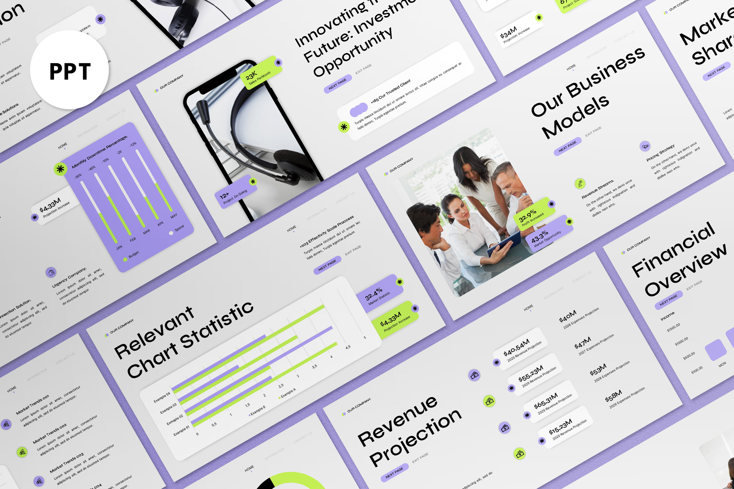 Purple Modern Investment Pitch Deck PPT, Presentation Templates ...