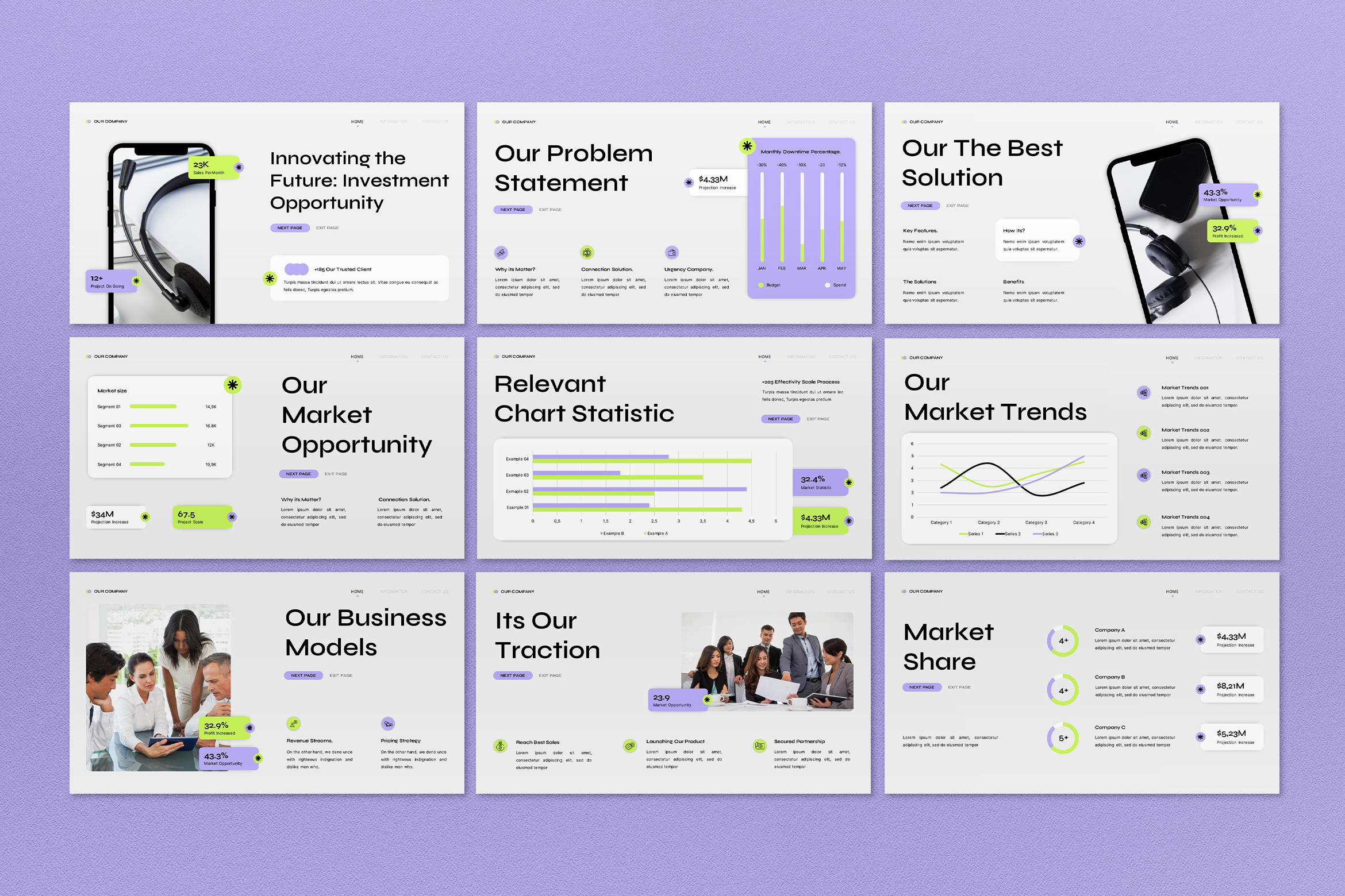 Purple Modern Investment Pitch Deck PPT, Presentation Templates ...