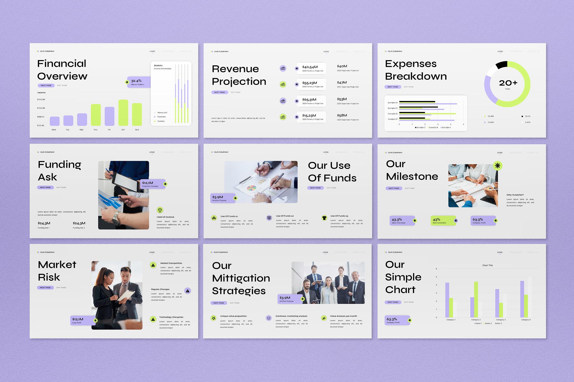 Purple Modern Investment Pitch Deck PPT, Presentation Templates ...