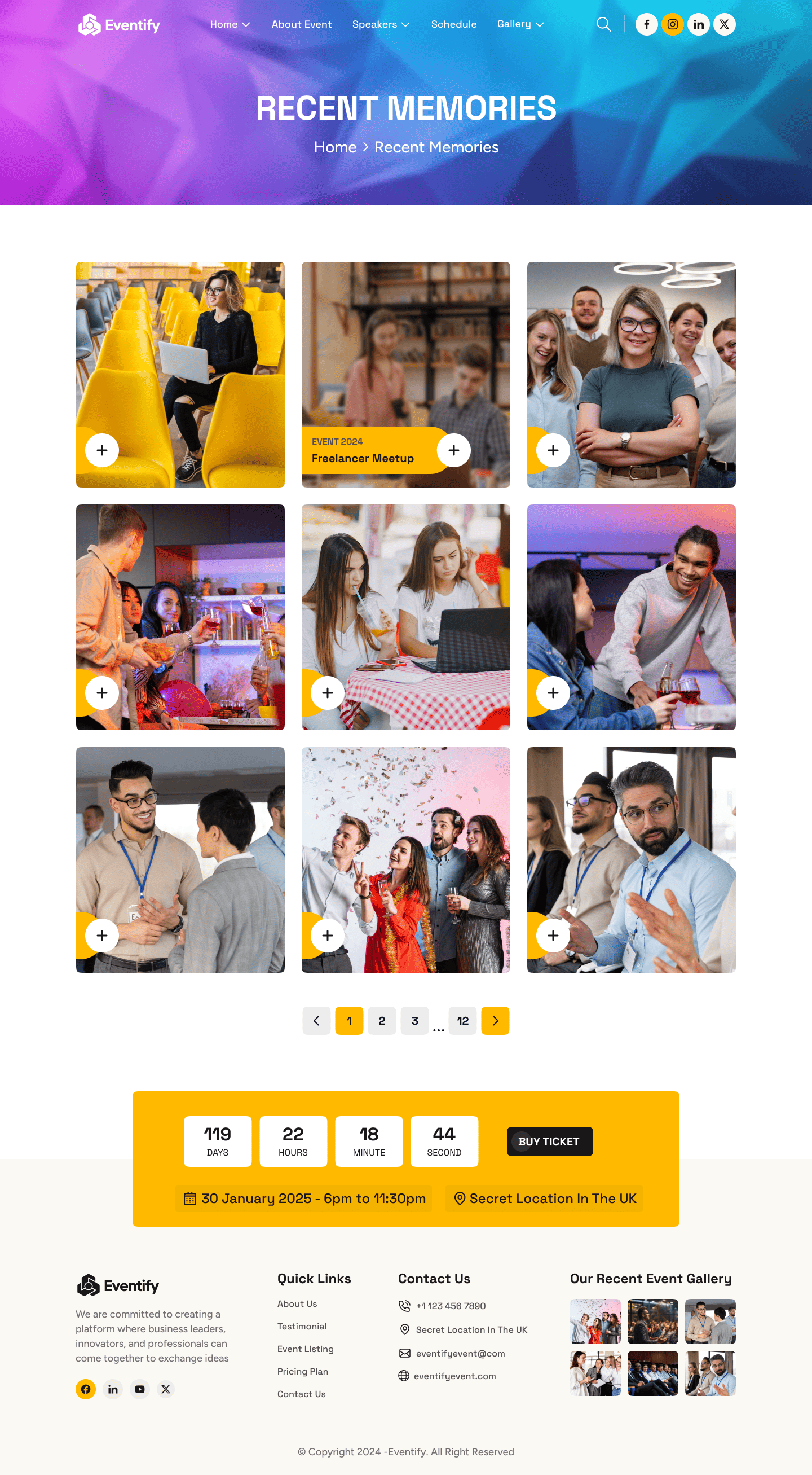 Eventify - Multi-purpose Events & Conference Figma Template by alithemes