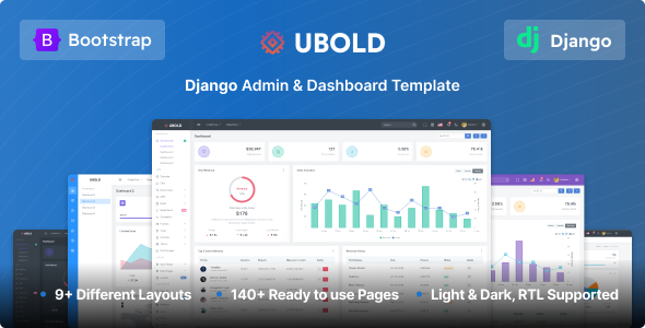Ubold - Django Admin & Dashboard Template by coderthemes | ThemeForest