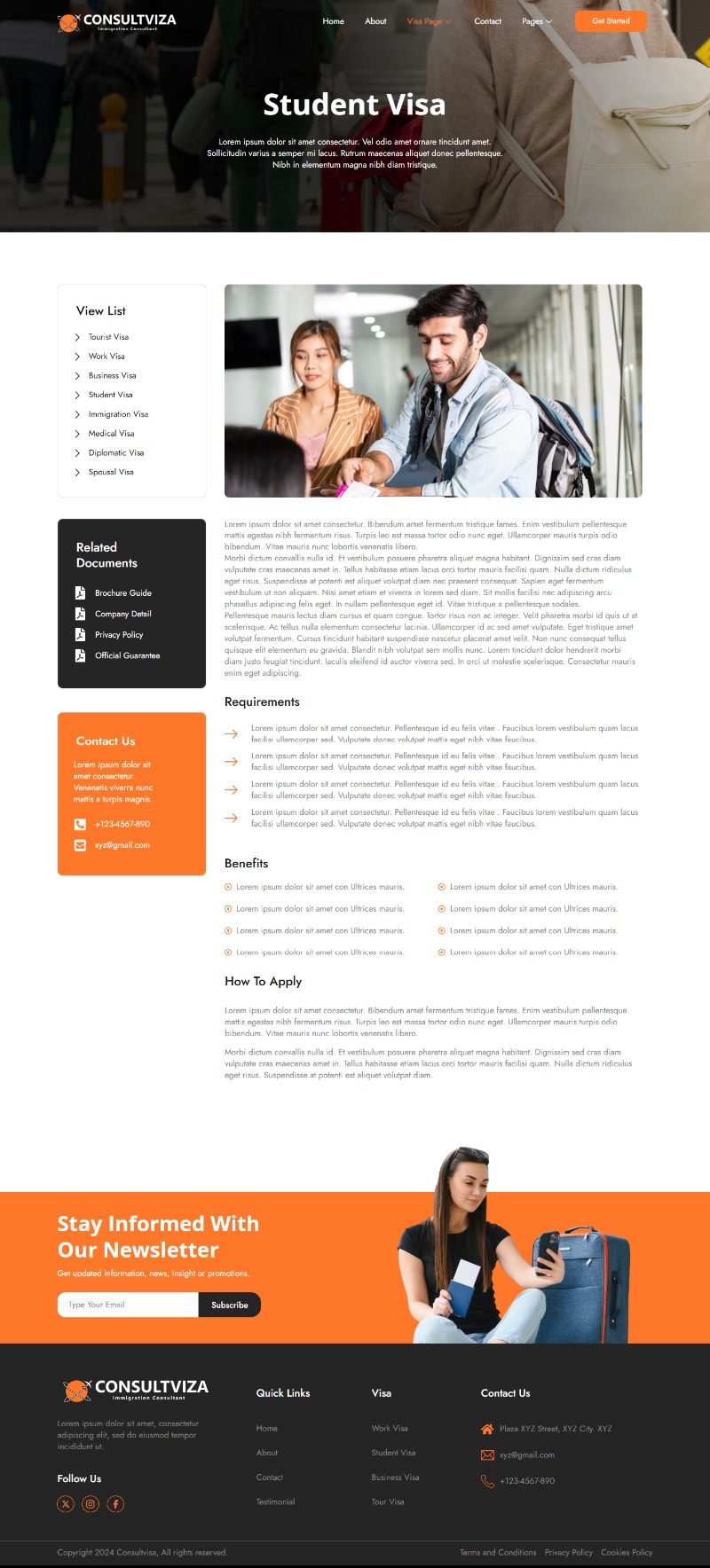 Consultviza – Immigration & Visa Consulting Elementor Template Kit by ...