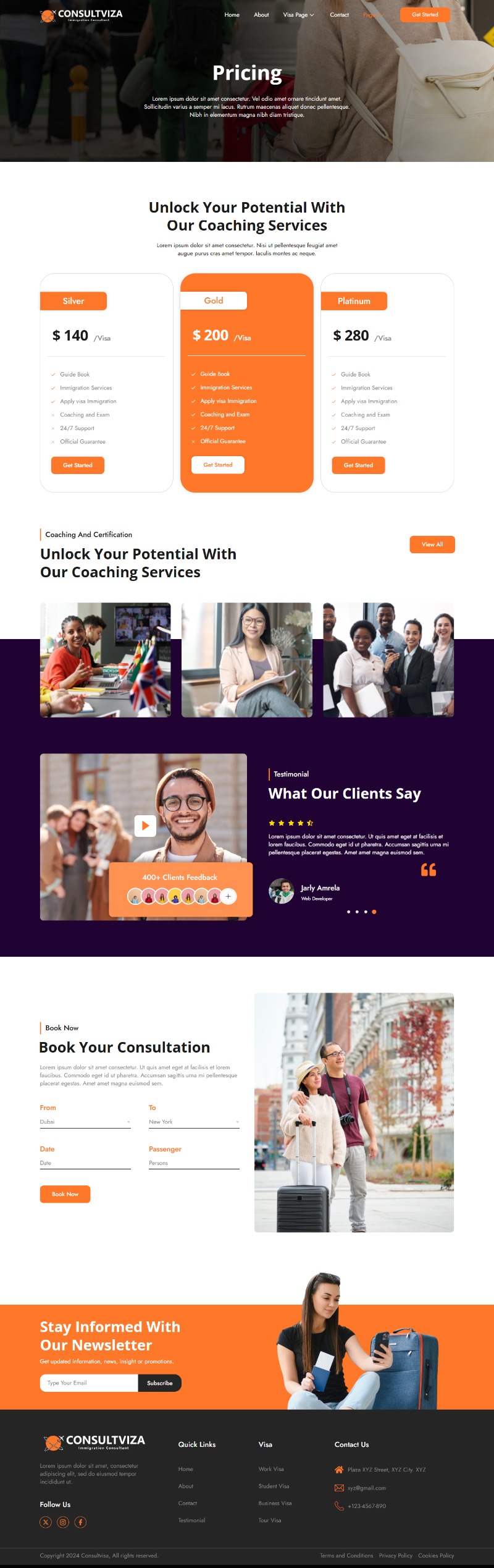 Consultviza – Immigration & Visa Consulting Elementor Template Kit by ...