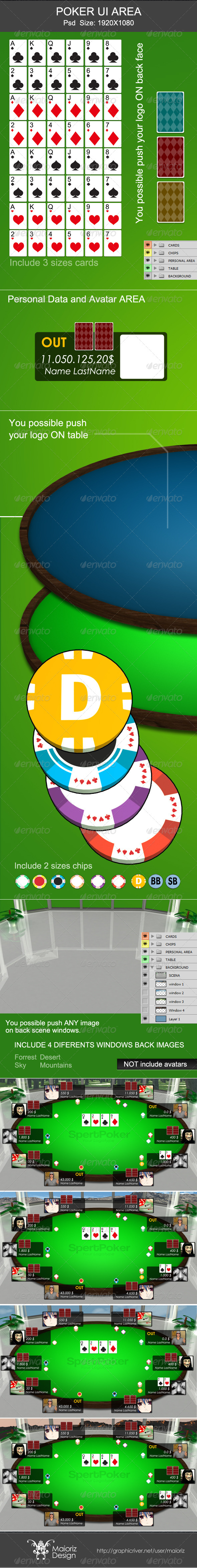 Poker Ui Area by maioriz | GraphicRiver