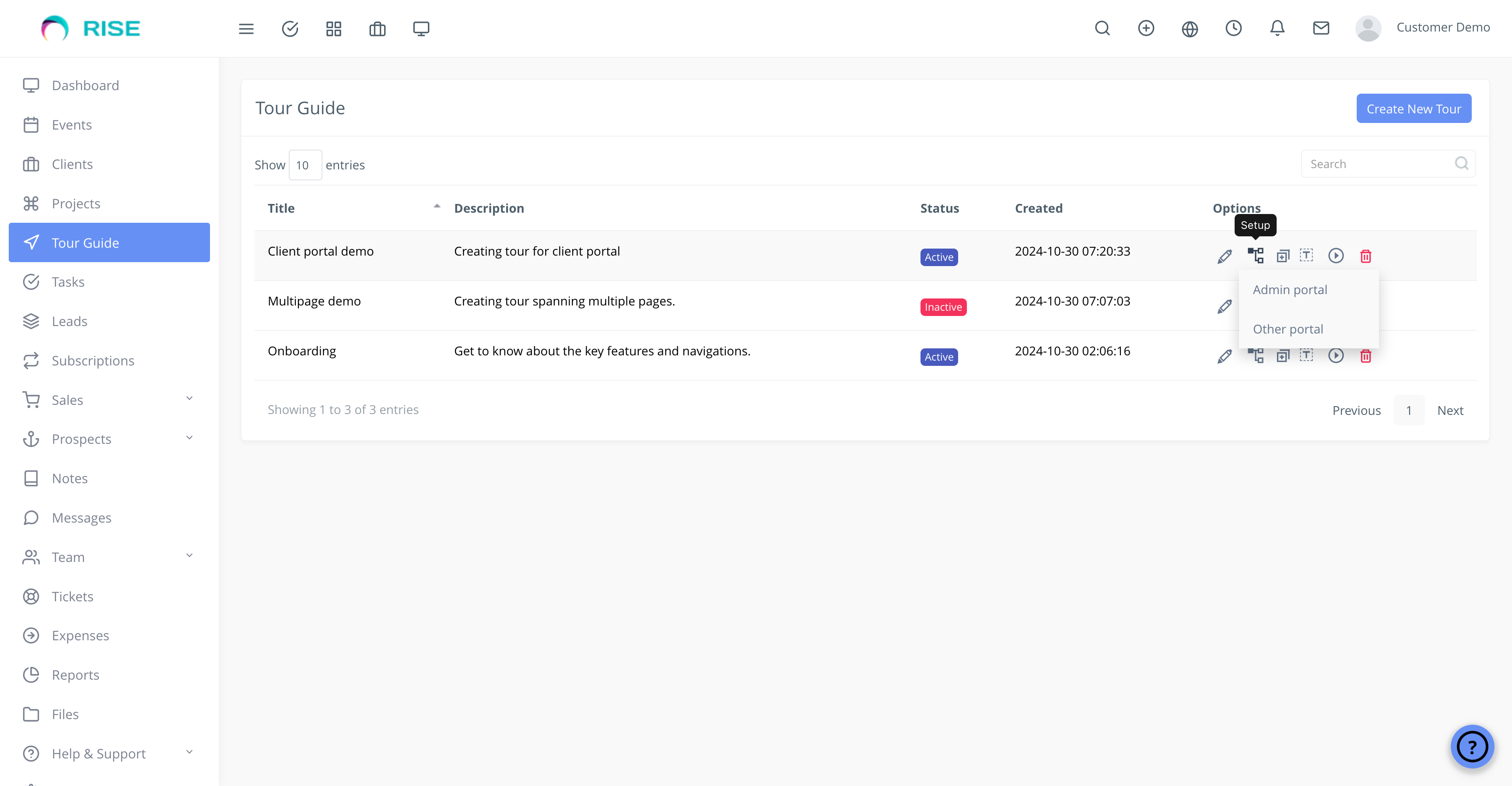Tour Guide Builder for RISE CRM – Zero-Code Onboarding and Walkthroughs ...