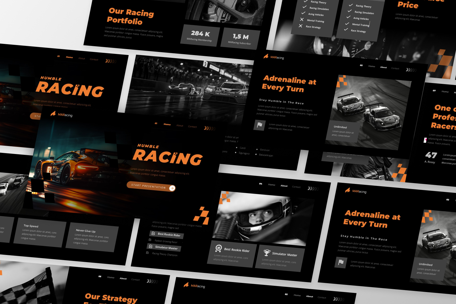 Humble - Racing Google Slide Template, Presentation Templates ...