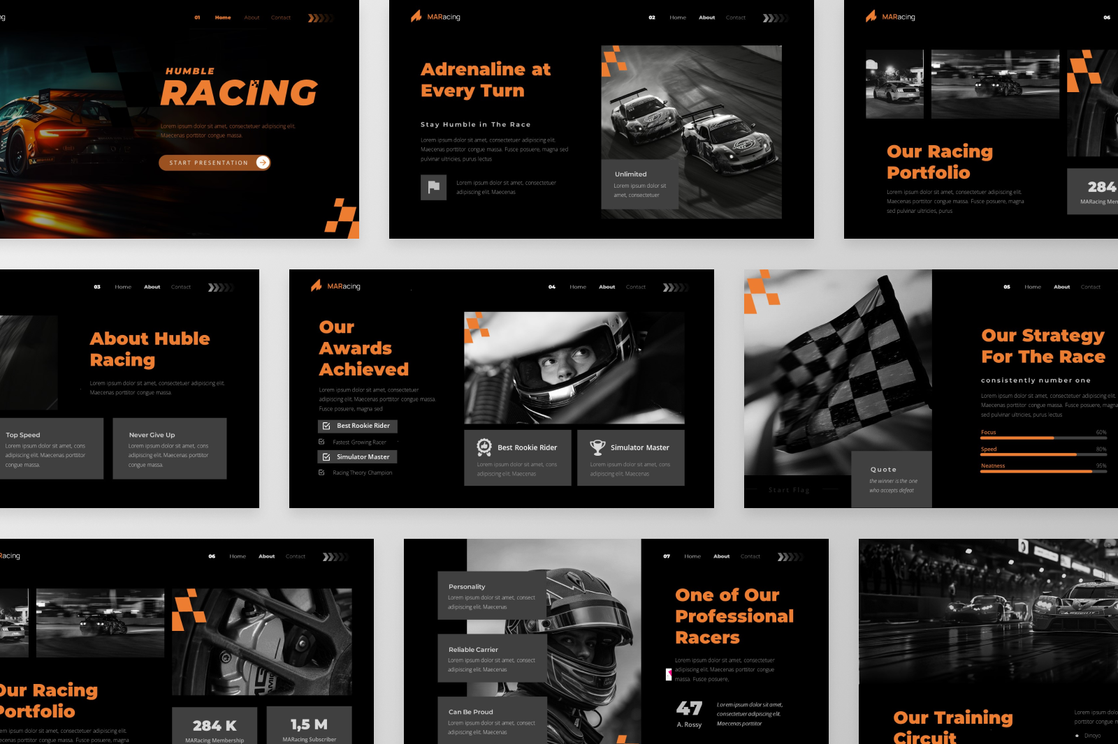 Humble - Racing Google Slide Template, Presentation Templates ...