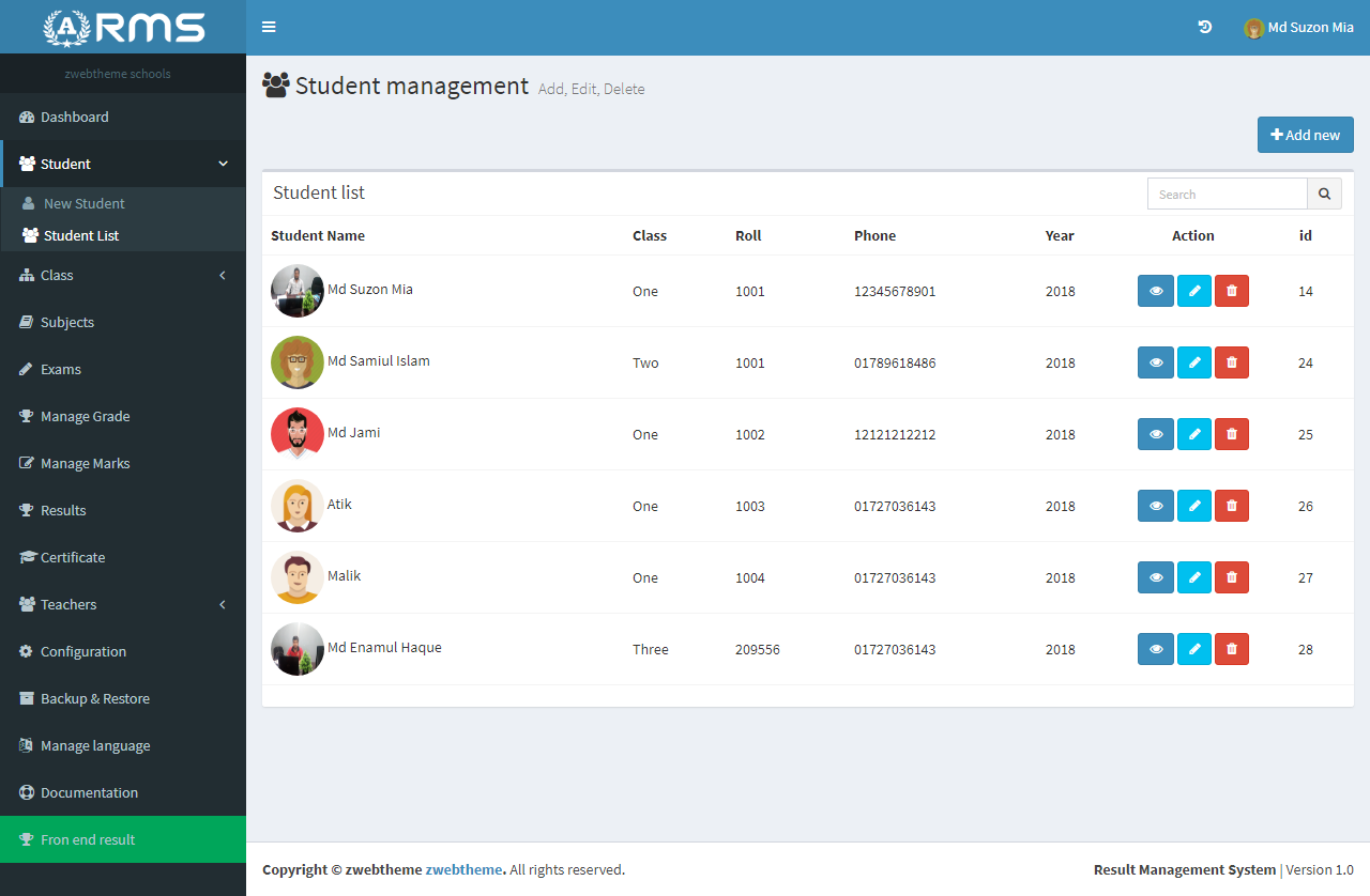 Result Management System by codervex | CodeCanyon