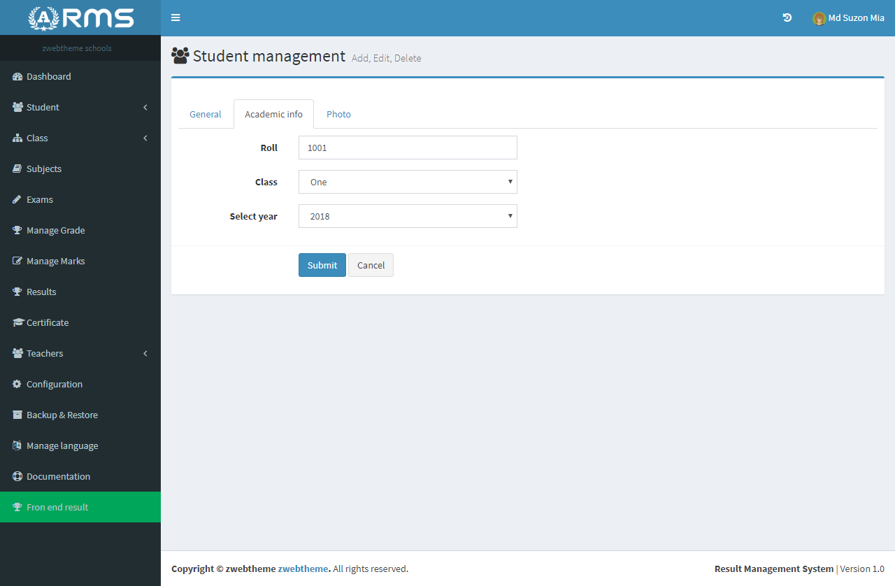 Result Management System by codervex | CodeCanyon