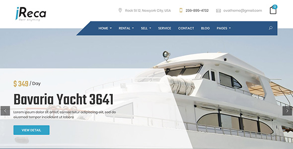 Ireca - Car Rental Boat, Bike, Vehicle, Calendar WordPress Theme by ...