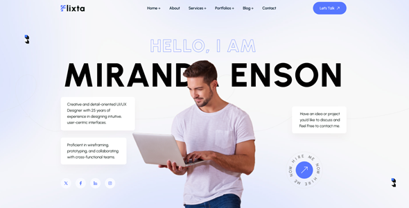 Flixta - Personal Portfolio WordPress Theme by rs-theme | ThemeForest