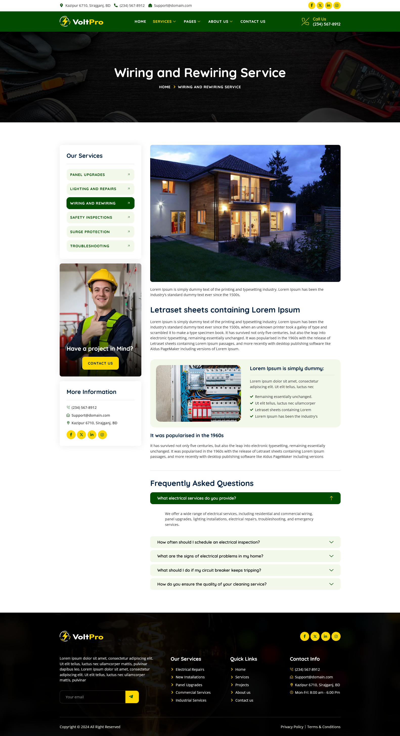 Voltpro - Electrical Services Elementor Template Kit by Rox_Themes