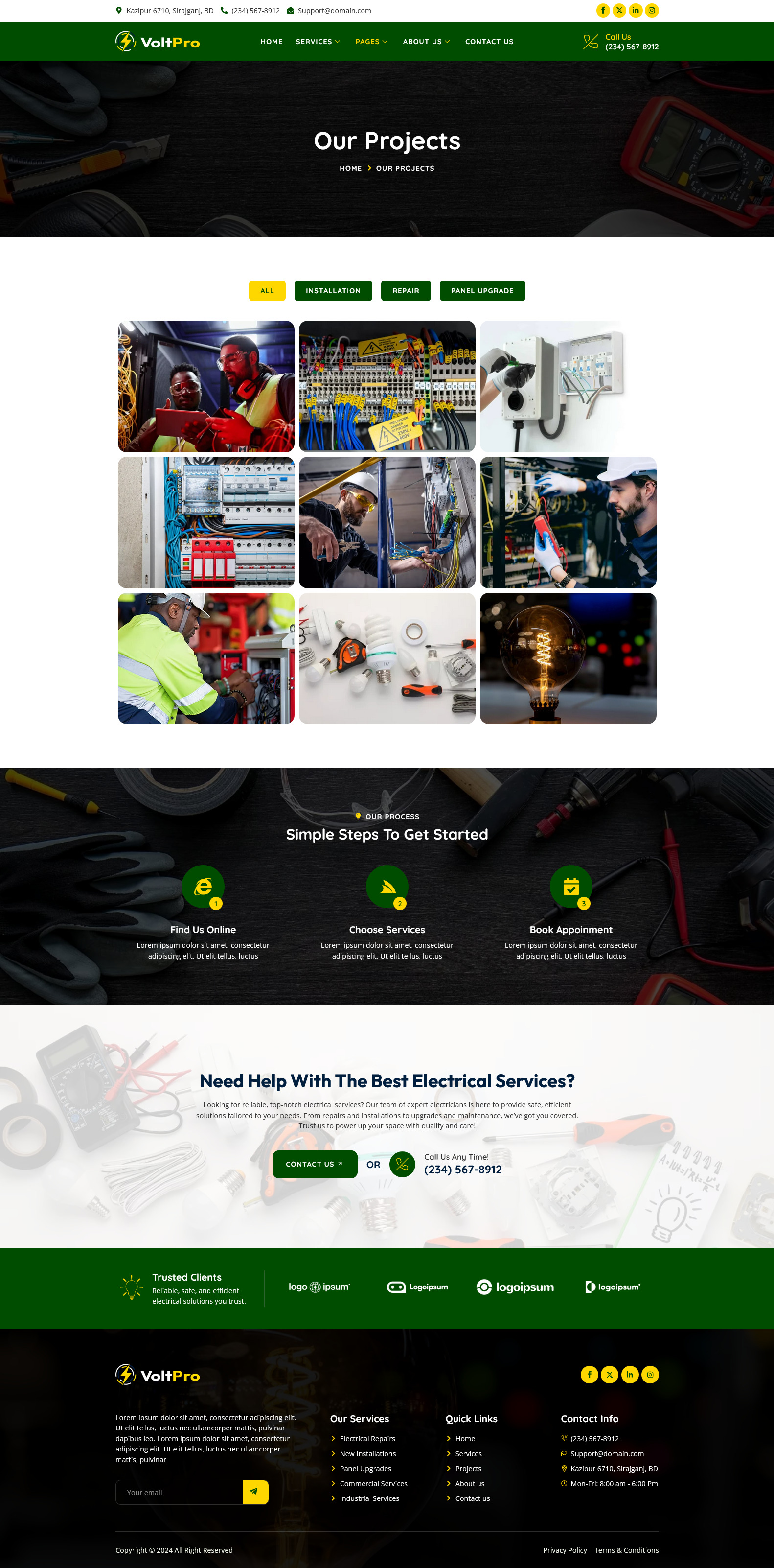 Voltpro - Electrical Services Elementor Template Kit by Rox_Themes