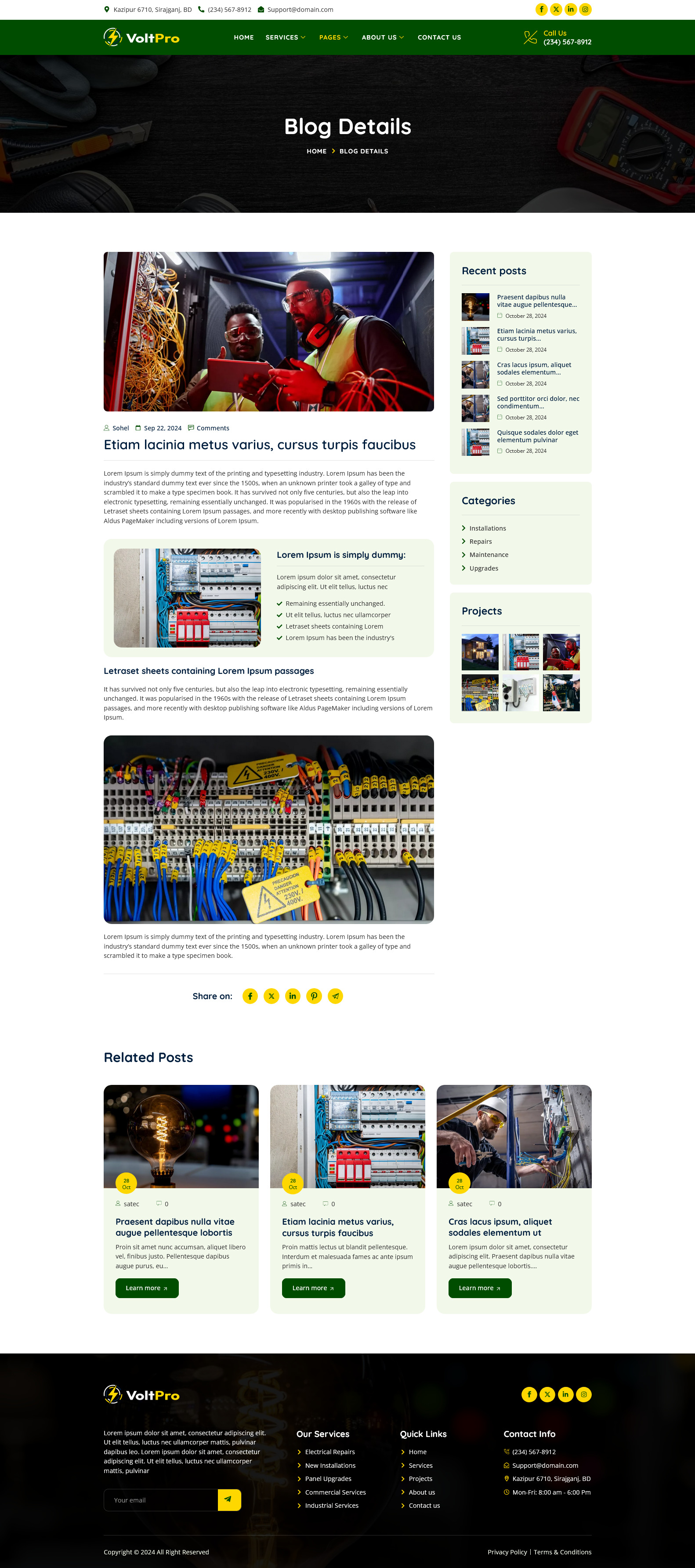Voltpro - Electrical Services Elementor Template Kit by Rox_Themes
