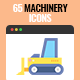 65 Heavy Equipment Icons | Navy Series, Icons | GraphicRiver