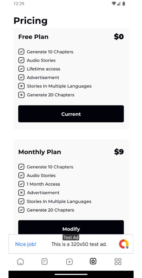 Ai Story Generator - Text To Story SaaS Ai Audio Story Admob Android iOS mobile react native ...