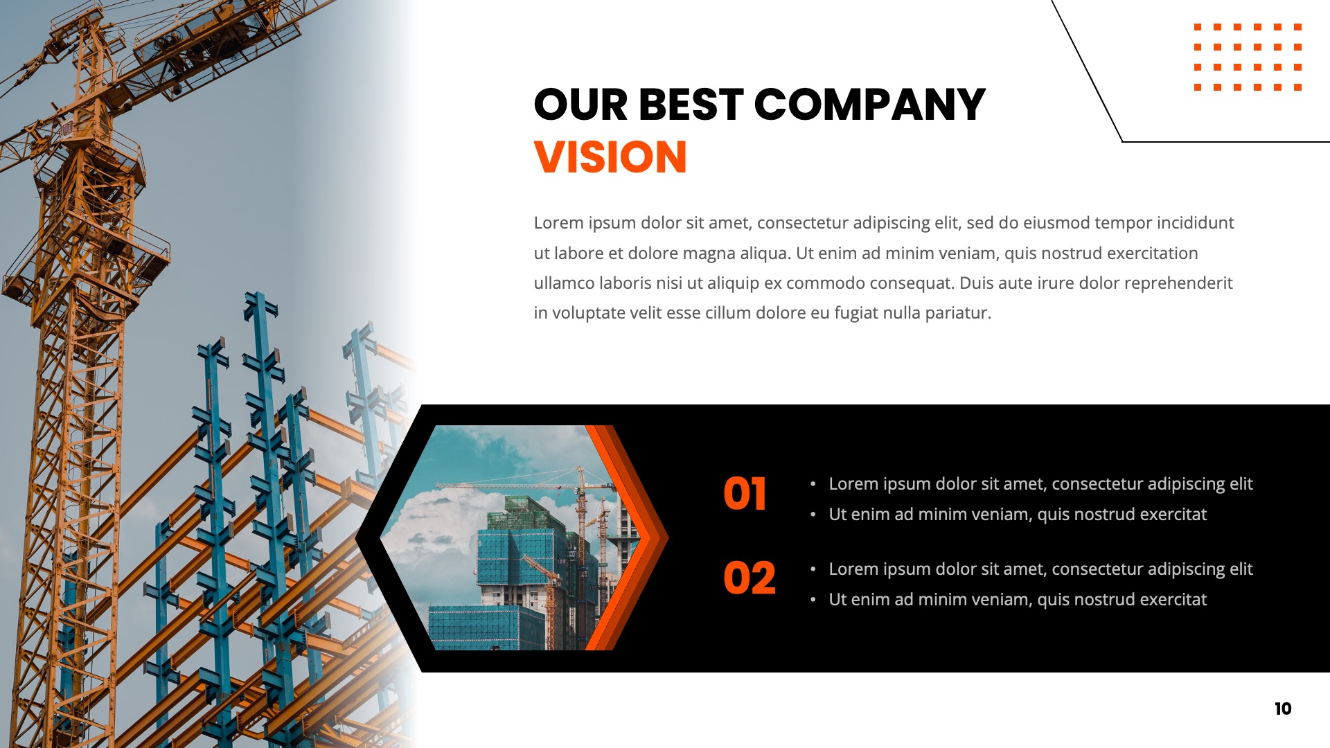 Conster - Construction PowerPoint Template, Presentation Templates