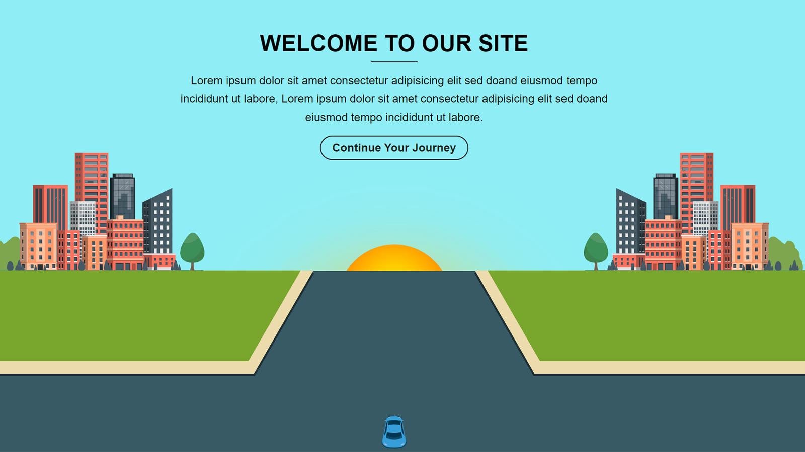 Animated Town Website by mohamed_yousef | CodeCanyon