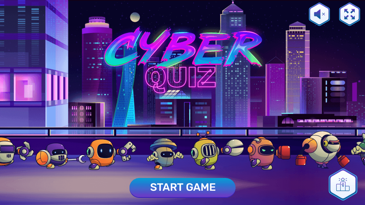 Cyber Quiz - HTML5 Game (Construct 3) + Firebase Leaderboard (No plugin) by polargames