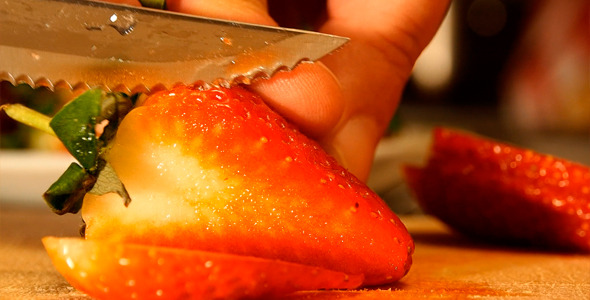 Strawberry Cutting, Stock Footage | VideoHive