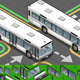 Isometric Bus in Front View by aurielaki | GraphicRiver