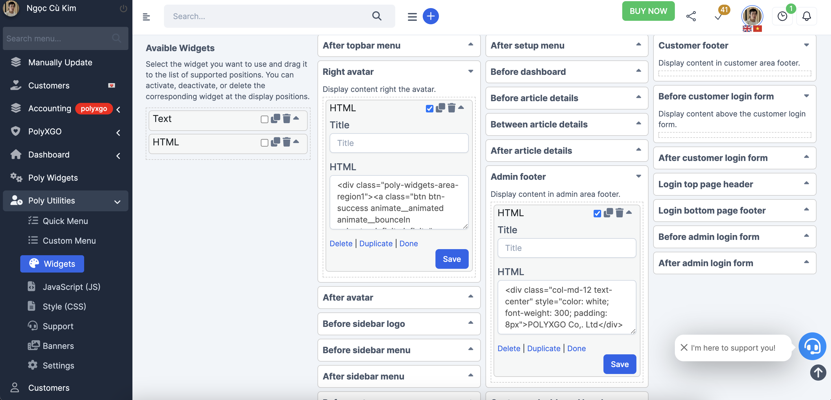 Polyutilities For Perfex Crm Quick Access Menu Custom Js Css And More By Polyxgo