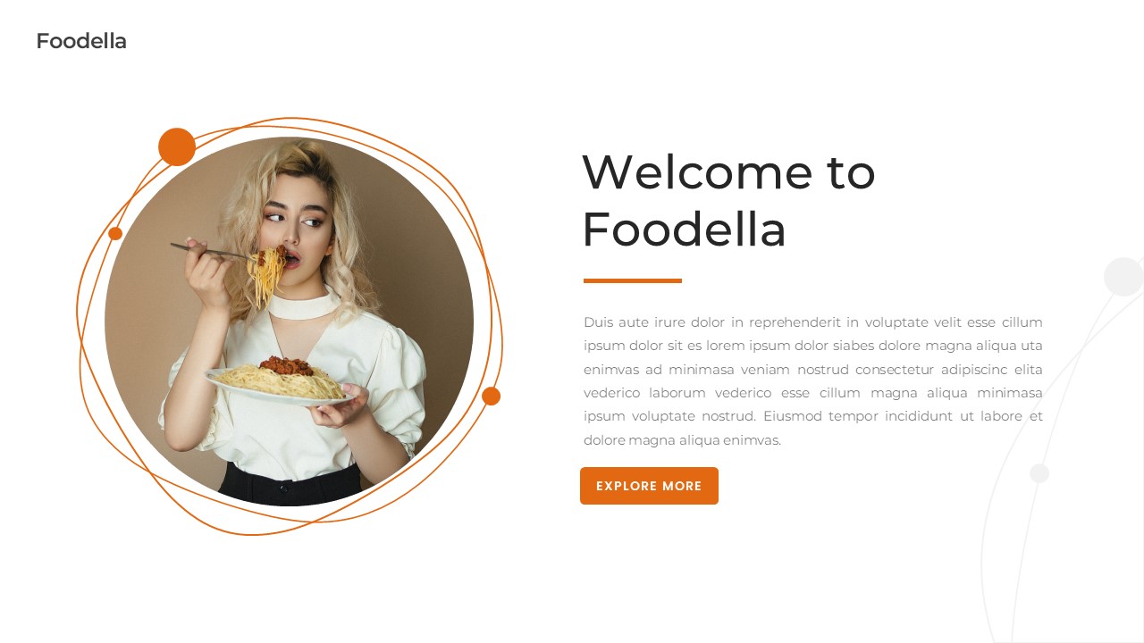 Foodella - Food Showcase Business PowerPoint Presentation Template ...