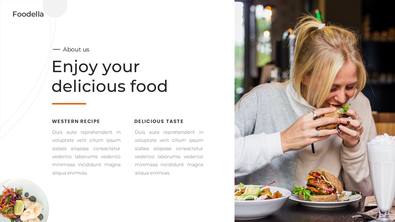 Foodella - Food Showcase Business PowerPoint Presentation Template ...