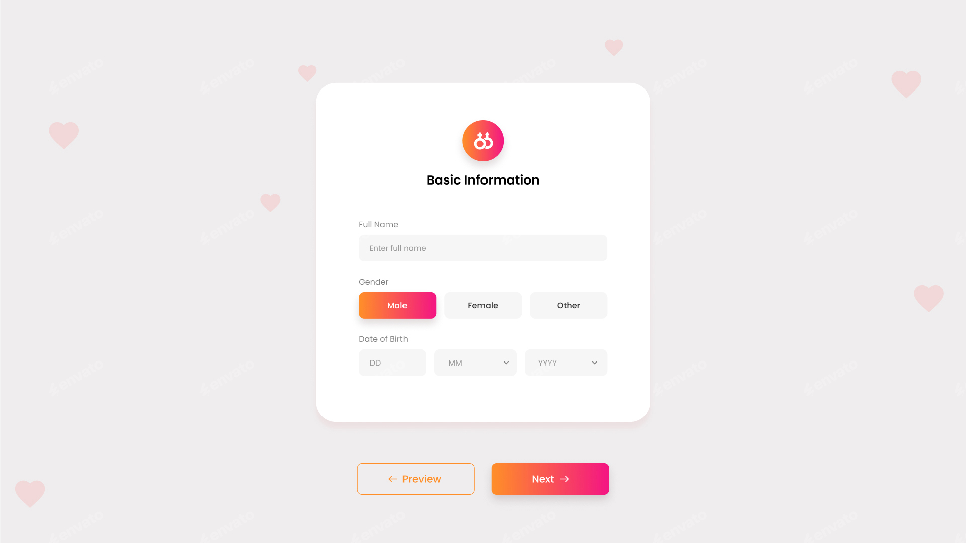 Lovelink | Dating Web App and Dashboard UI Figma Template, Web Elements